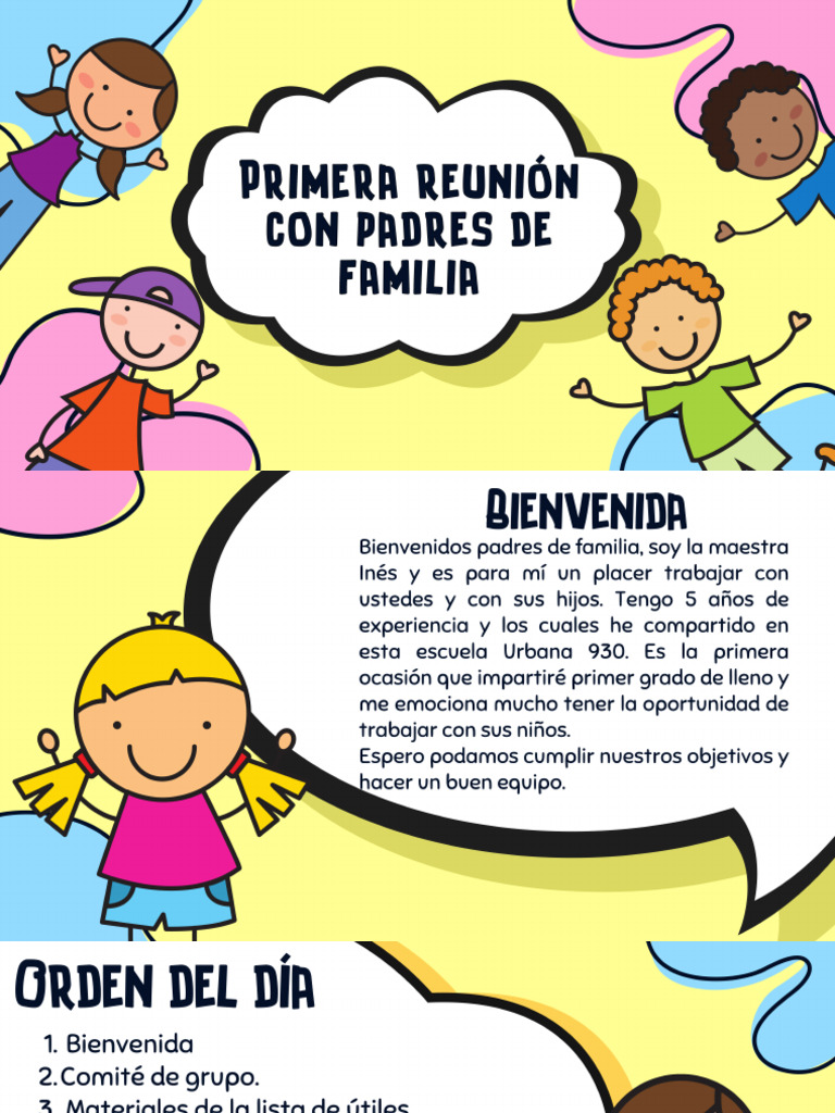Primera Reunión Con Padres de Familia | PDF