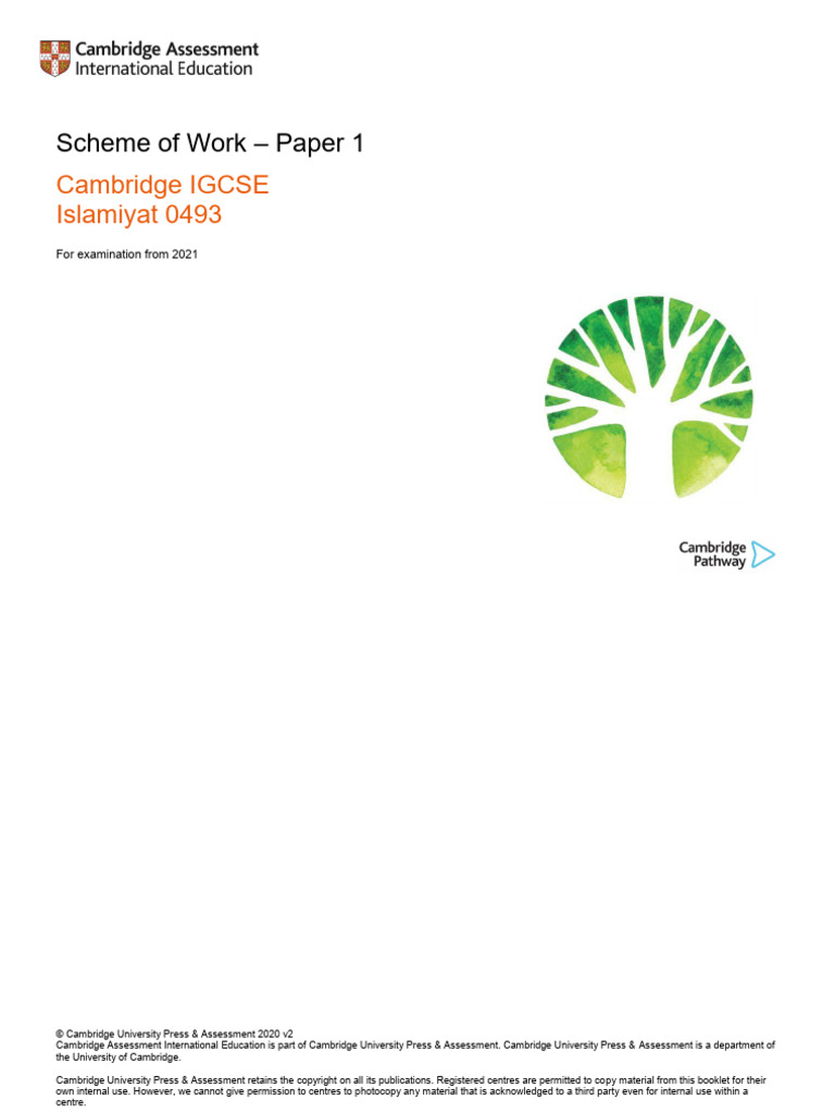 SOW PAPER 1 0493 Scheme of Work Paper 1 | PDF | Prophets And Messengers In Islam | Surah