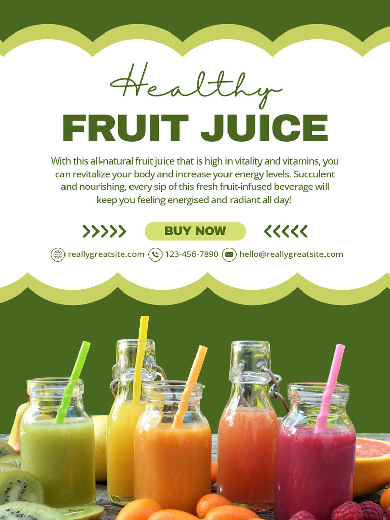 Green Illustrative Healthy Fruit Juice Poster - 20250903 - 114851 ...