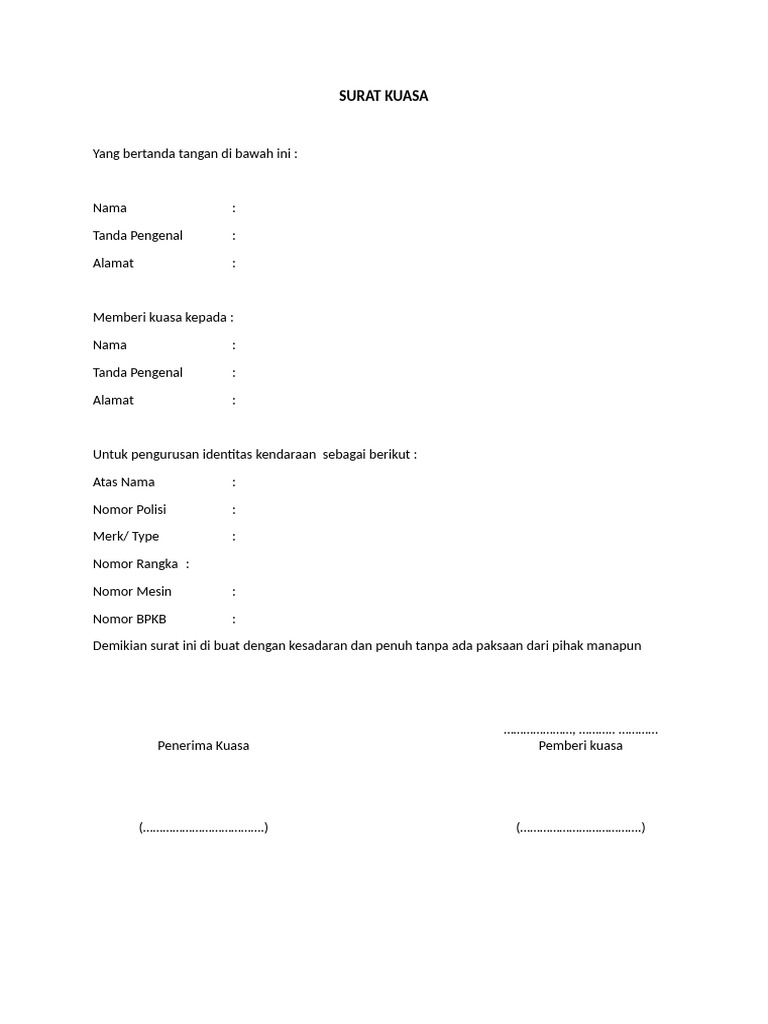 Surat Kuasa | PDF