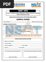 Class VII TO VIII NSAT-QP | PDF | Mathematics