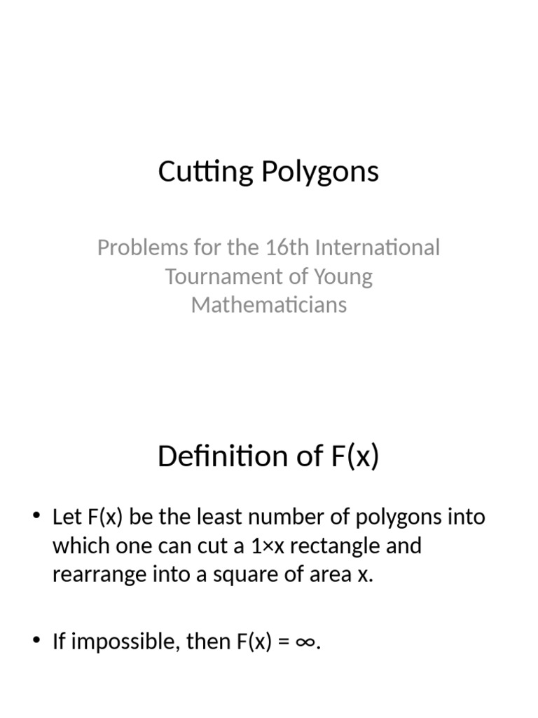 Cutting Polygons Presentation | PDF