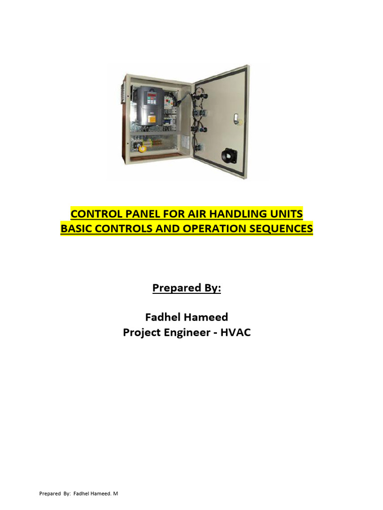 AHU Control Panel Operation Guide | PDF | Relay | Power Supply