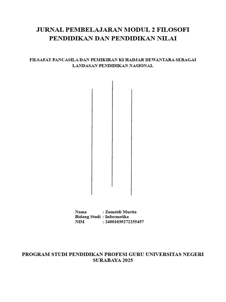Filosofi Pendidikan Pancasila dan Nilai | PDF