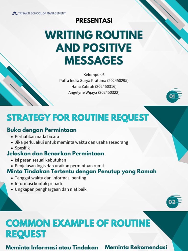 Strategi Pesan Rutin dan Positif | PDF