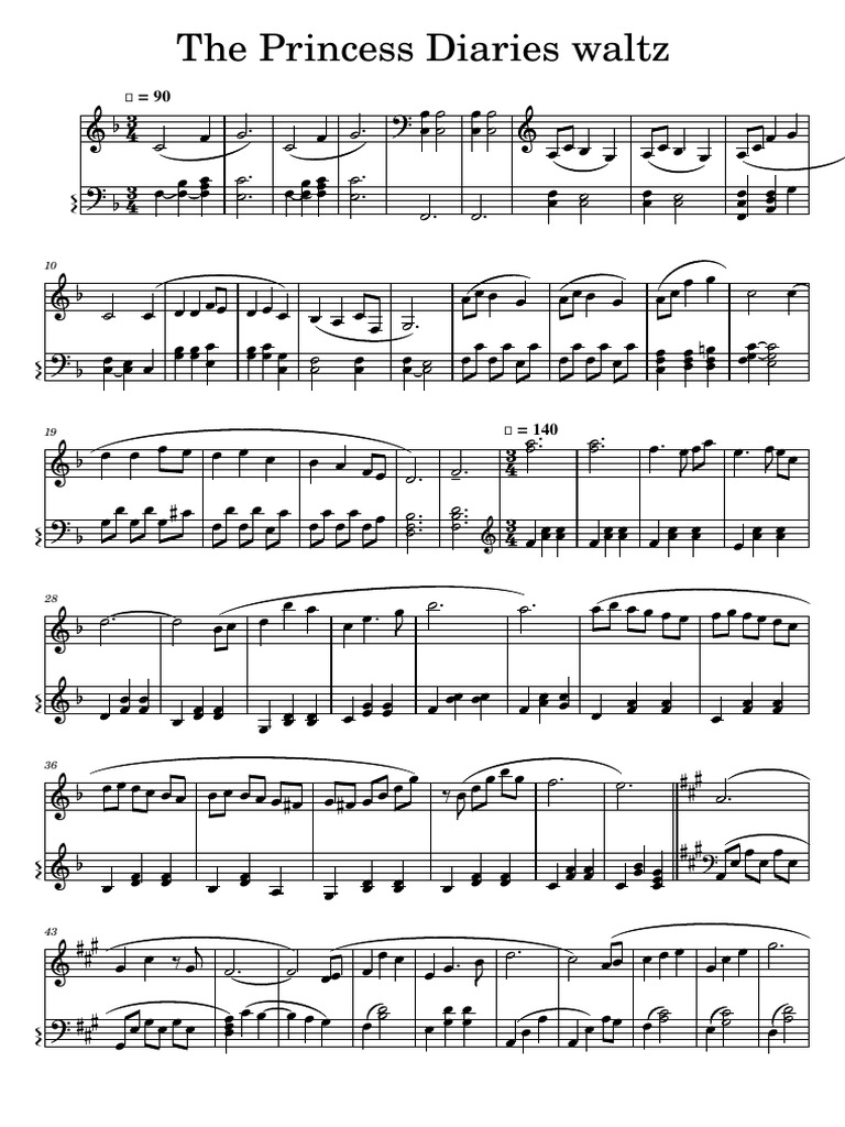 Princess Diaries Waltz Sheet Music | PDF
