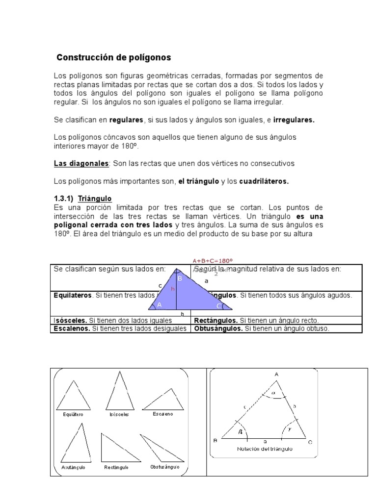 Construcción de Polígonos | PDF | Triángulo | Rectángulo