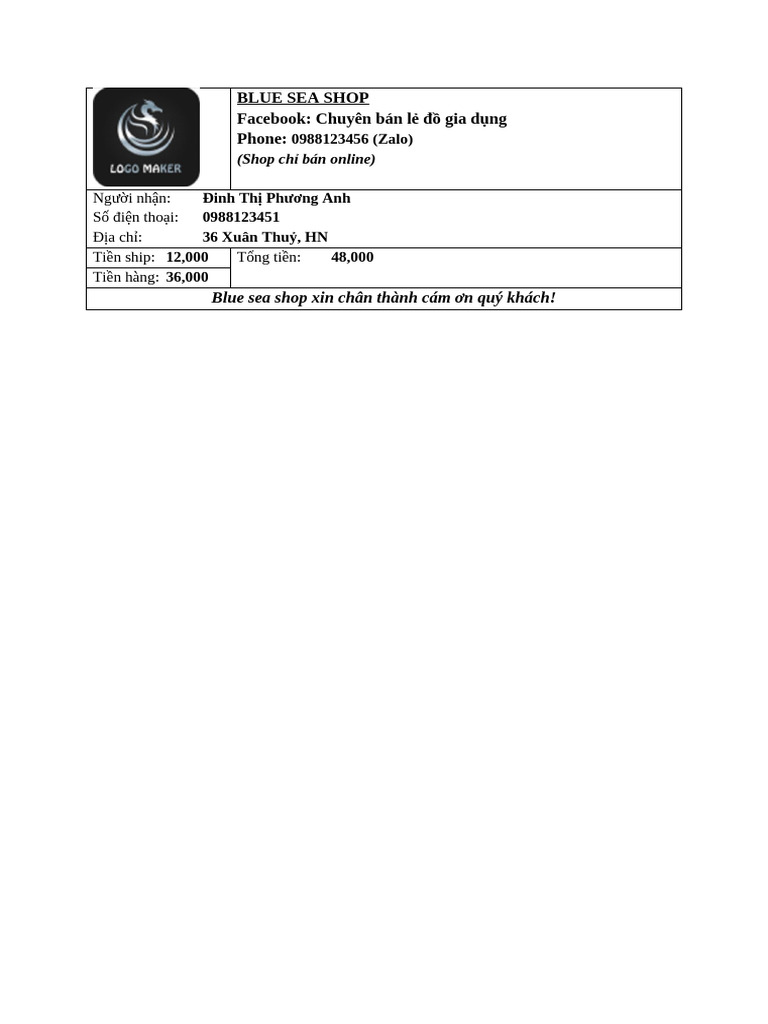 Blue Sea Shop | PDF