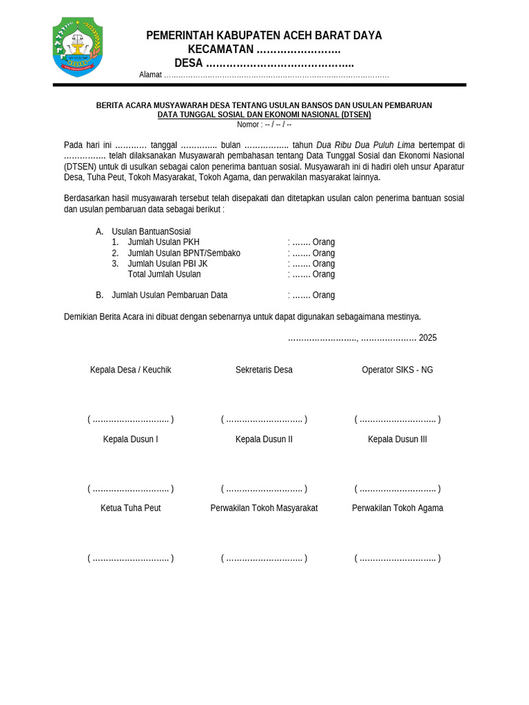 Ba Musdes Dtsen Desa 2025 | PDF