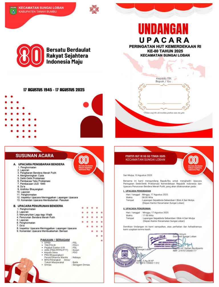 Undangan Hut Ri 2025 SLTP | PDF