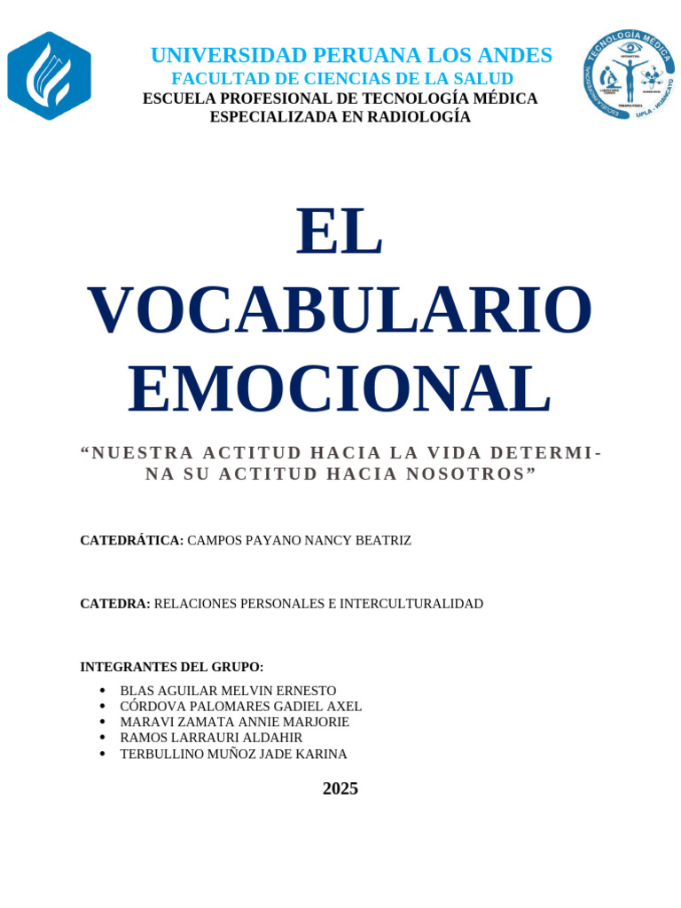 El Vocabulario Emocional | PDF | Las emociones | Empatía