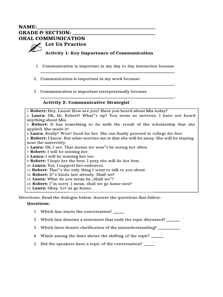 Q2 SHS Oral Comm Module 1 | PDF