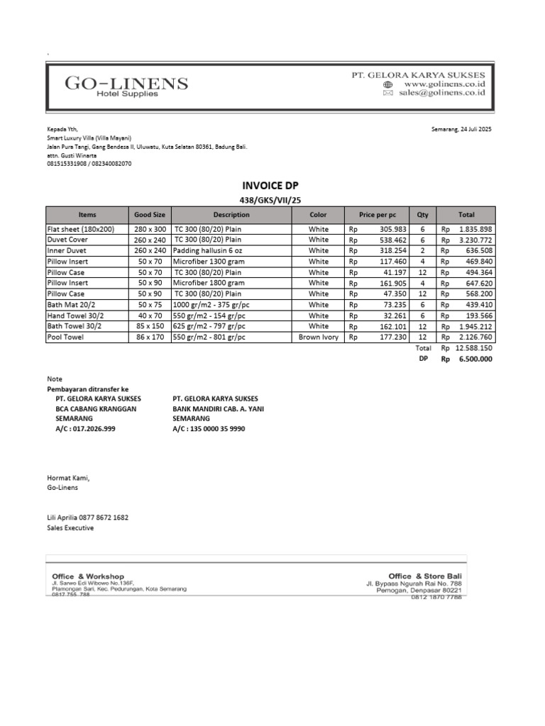 Smart Luxury Villa Invoice Details | PDF