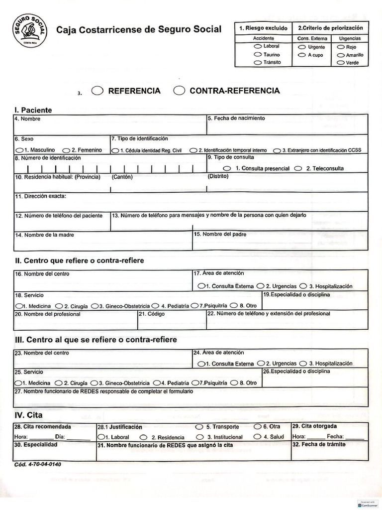 Anexo 1. Formulario de Referencia CCSS | PDF