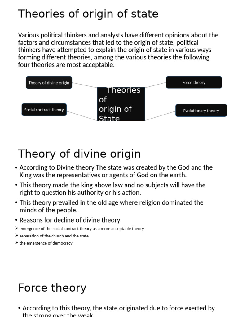 Divine Origin Theory of State Explained | PDF