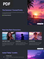 Character Analysis of The Summer I Turned Pretty | PDF