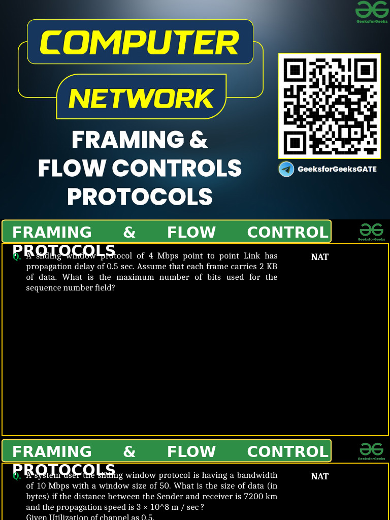 Framing & Flow Controls Protocols (Part-01) | PDF | Internet Protocols | Communications Protocols