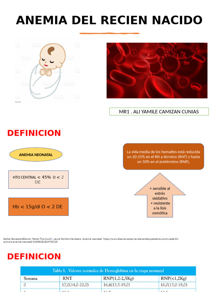 Anemia Del Recien Nacido | PDF