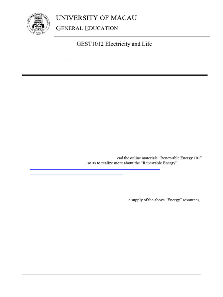 GEST1012 2425 CourseProject | PDF | Renewable Energy | Economy And The ...