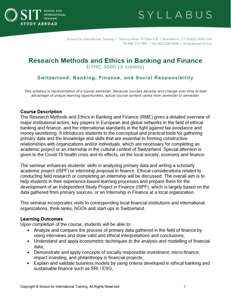 Research Methods in Banking Ethics | PDF | Corporate Social ...