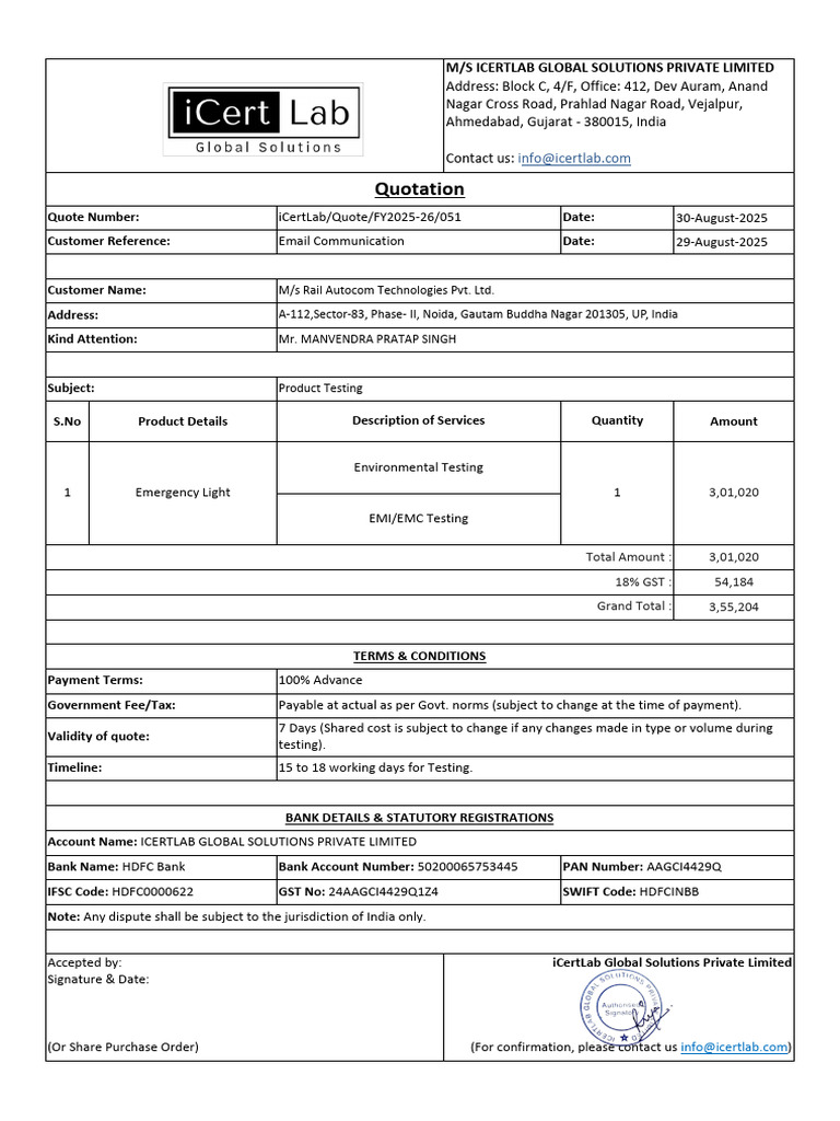 Quotation | PDF | Payments
