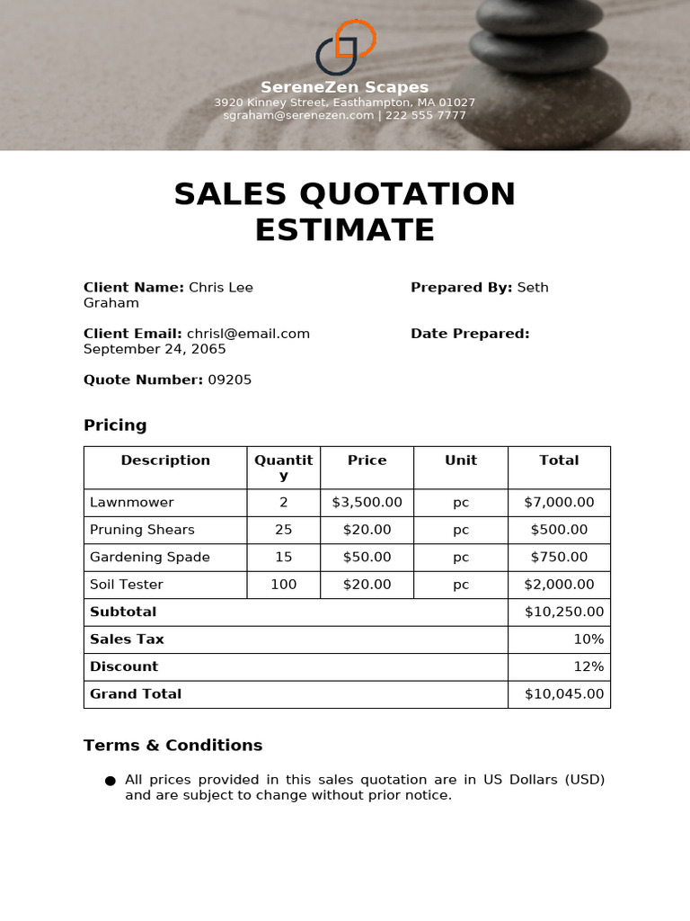Sales Quotation Template | PDF