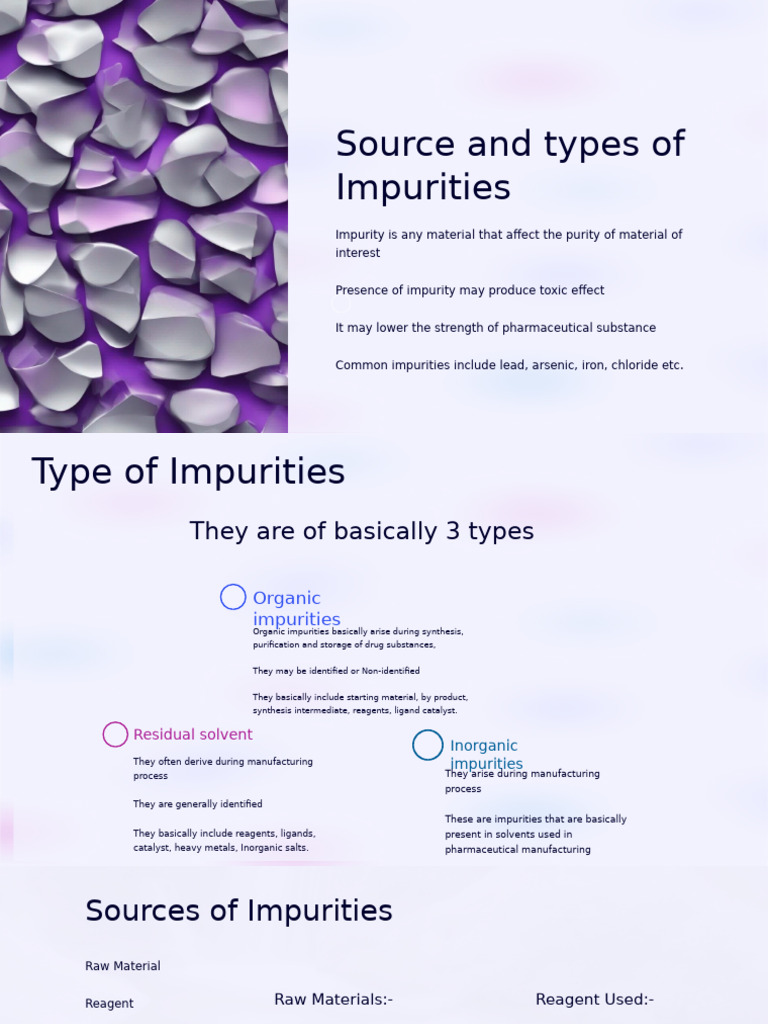 Impurities PPT Correct | PDF | Water | Atoms