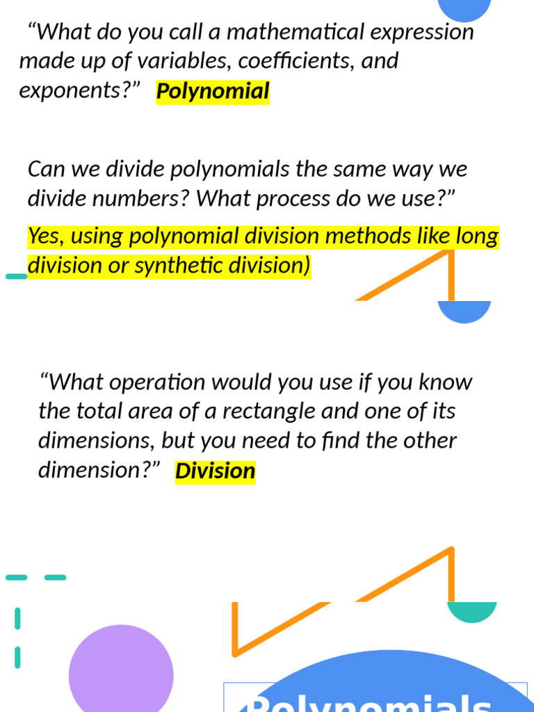 Polynomial Division in Real-Life Problems | PDF | Polynomial | Equations