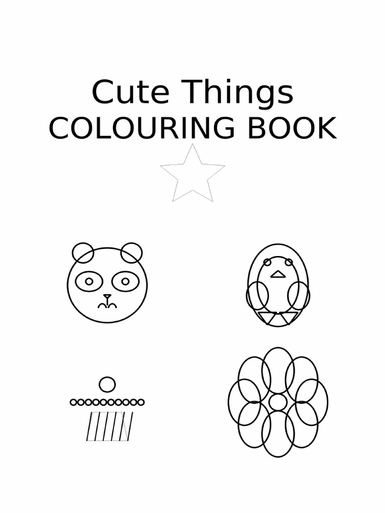 Cute Things Colouring Book A4 | PDF