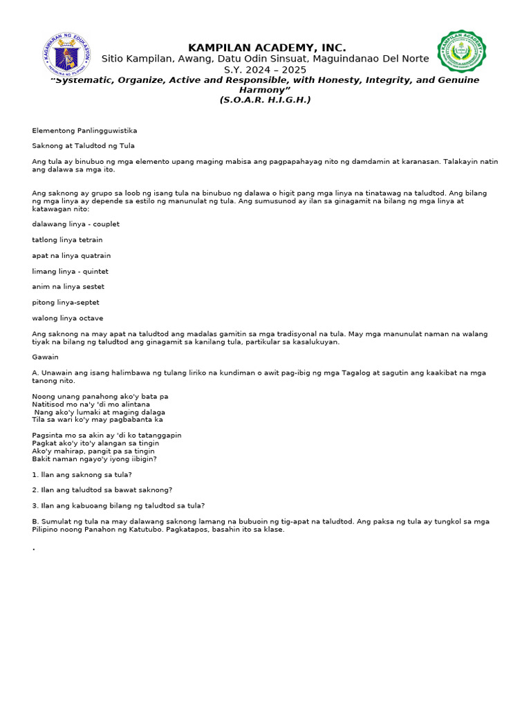 Fil7 Quiz | PDF