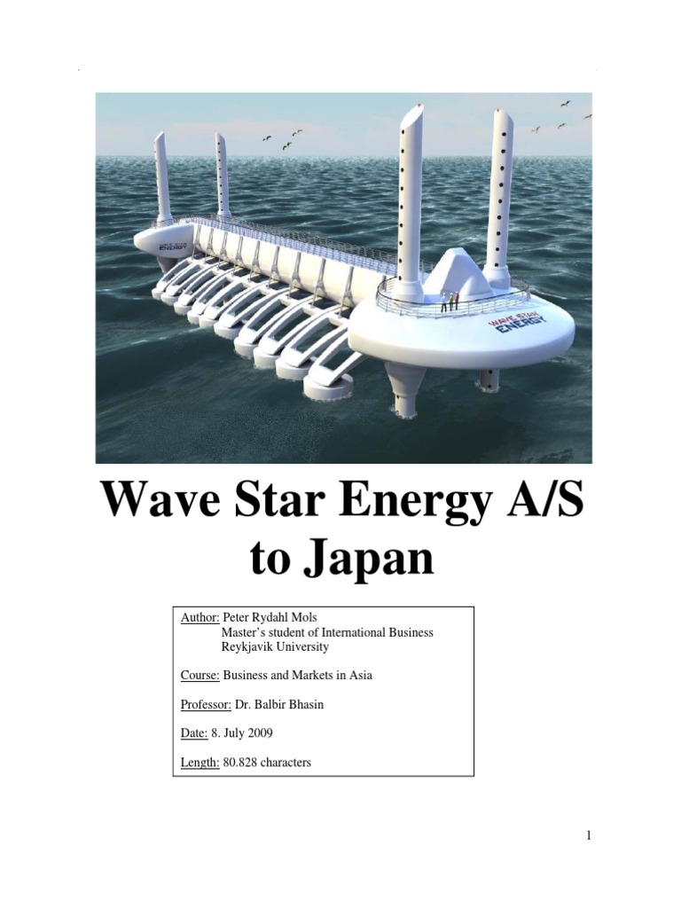 Wave Star Energy A/S To Japan | PDF | Renewable Energy | Electricity ...