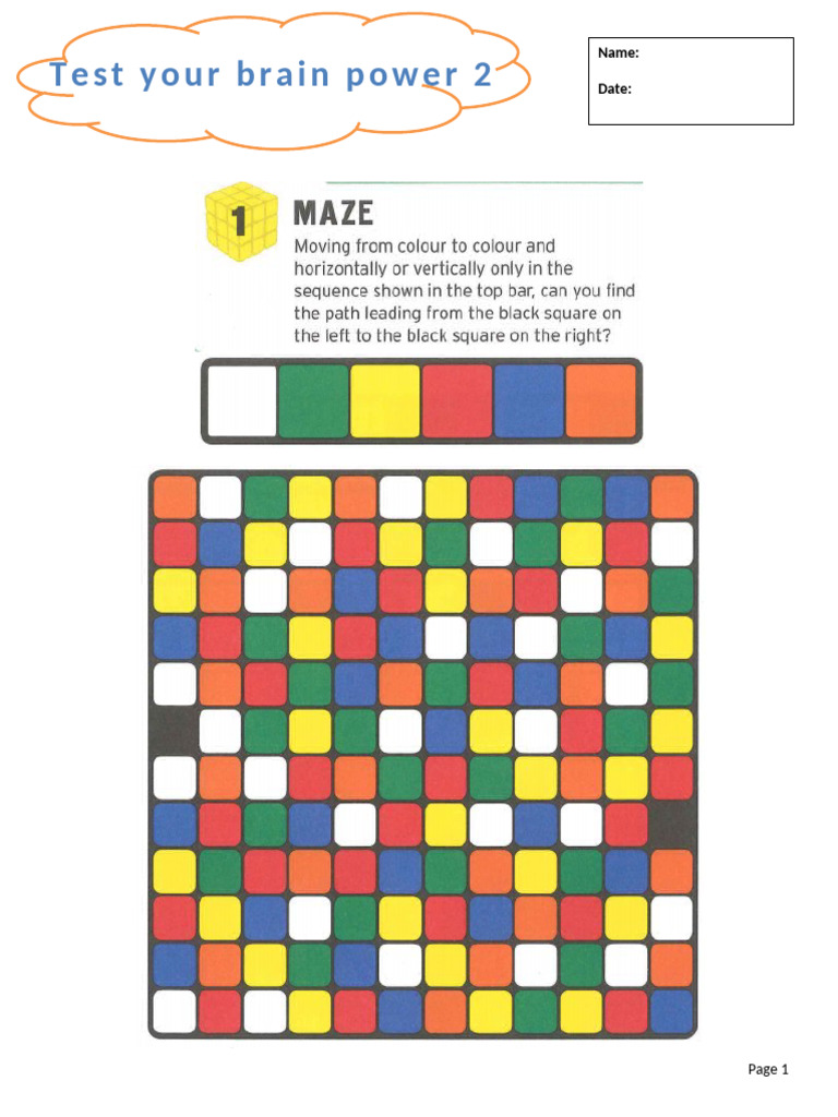 Test Your Brain Power 2 | PDF