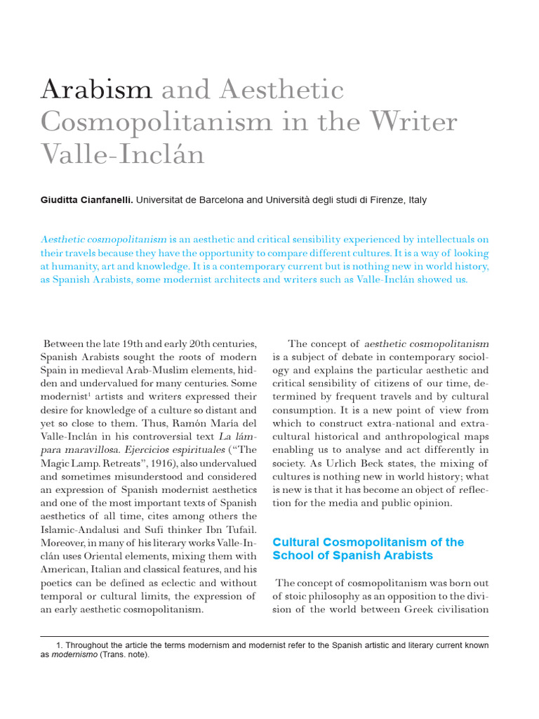 32 - Arabism and Aesthetic Cosmopolitanism | PDF | Liberal Arts Education