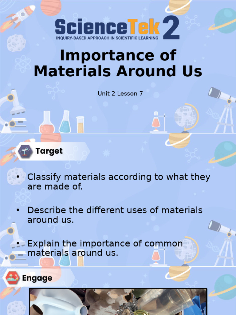 Sci 2 q2 l7 Importance of Materials Around Us | PDF | Materials