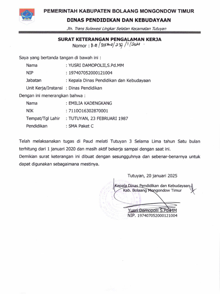 Pengalaman Kerja | PDF