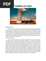 Leaning Tower of Pisa: Tilt Analysis | PDF | Soil | Earth Sciences
