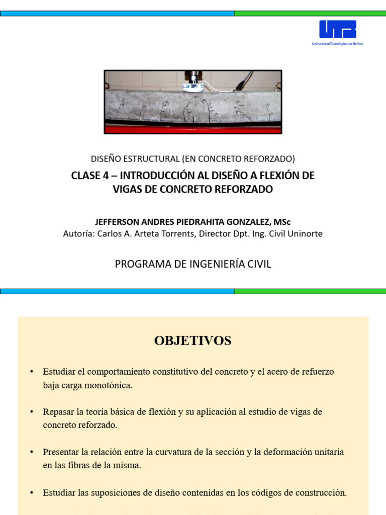 Clase 4 Intro&Analisis A Flexión de Vigas de Concreto Reforzado | PDF | Viga (Estructura) | Hormigón