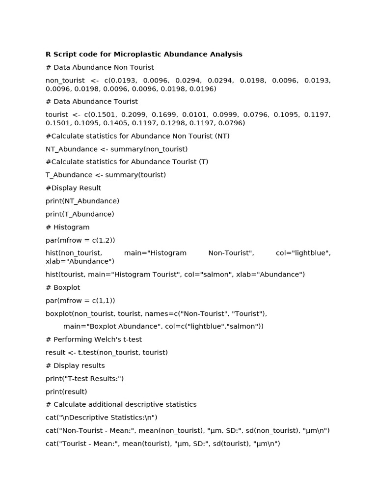 R Script Code For Analysis - SeptianFM | PDF