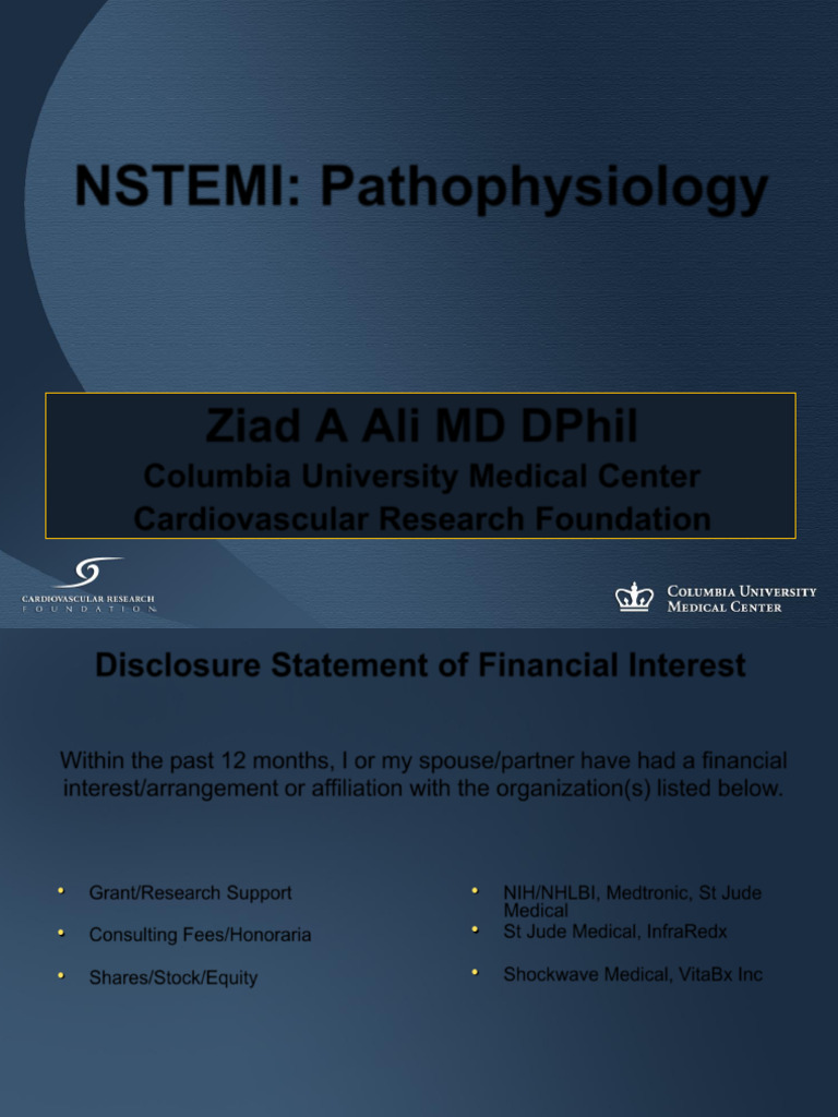 Acute Coronary Syndromes_ NSTEMI | PDF | Myocardial Infarction | Atheroma