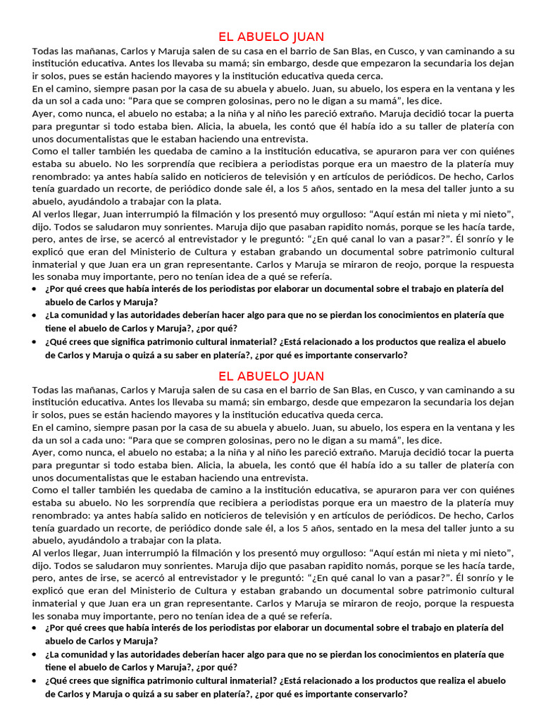 El Abuelo Juan | PDF