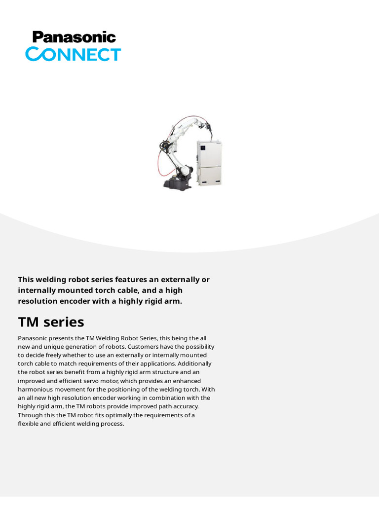Panasonic TM Welding Robot Series | PDF