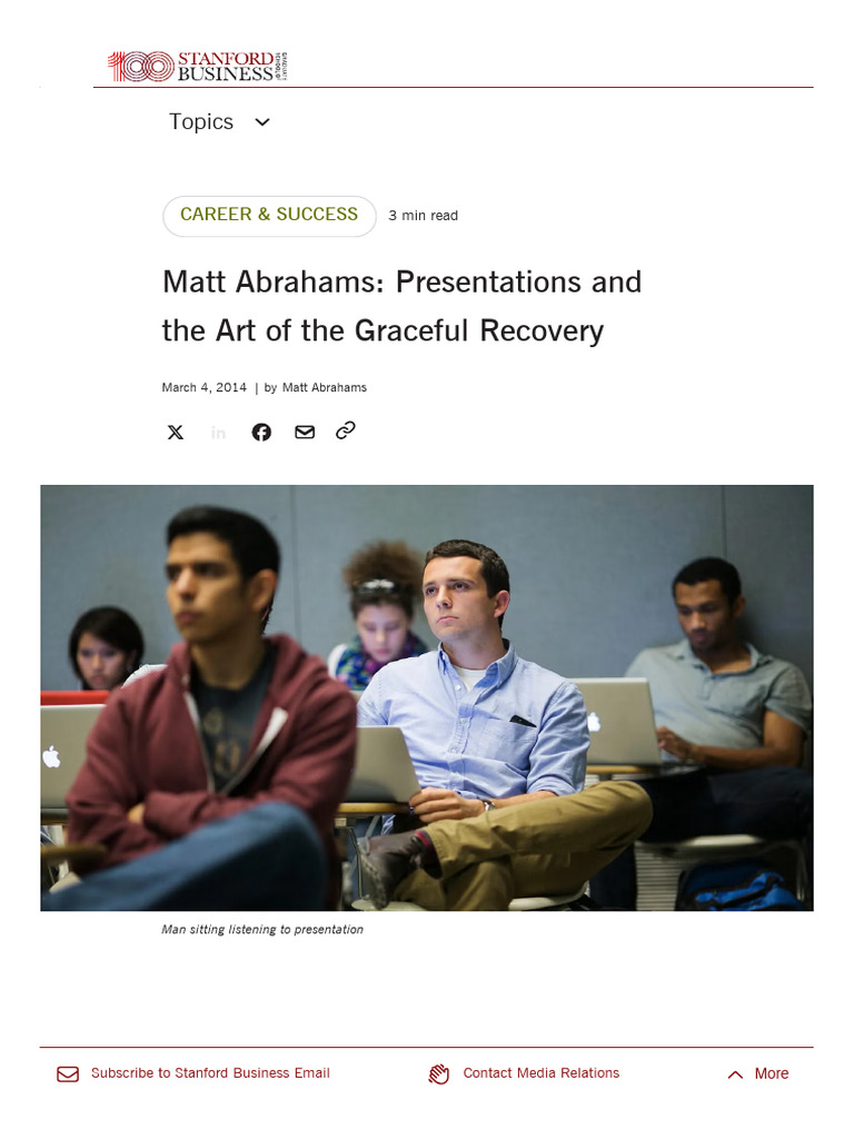 Matt Abrahams - Presentations and The Art of The Graceful Recovery ...