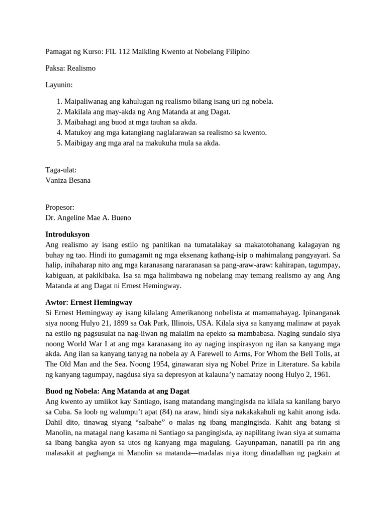 Realismo Handout | PDF