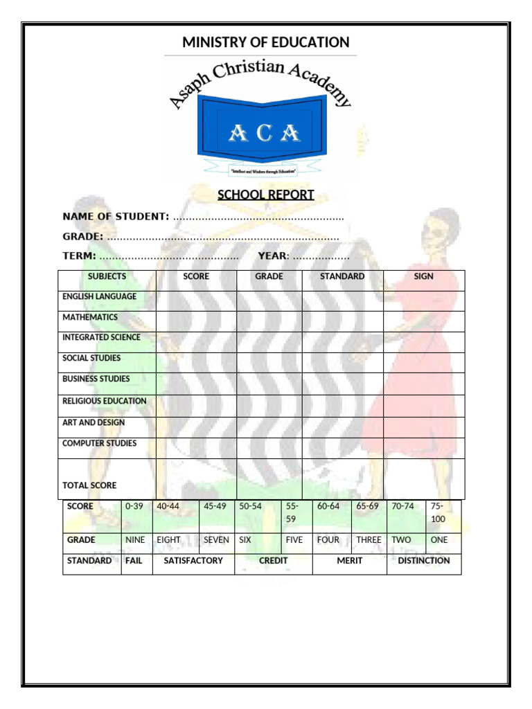 School Report Form Template | PDF