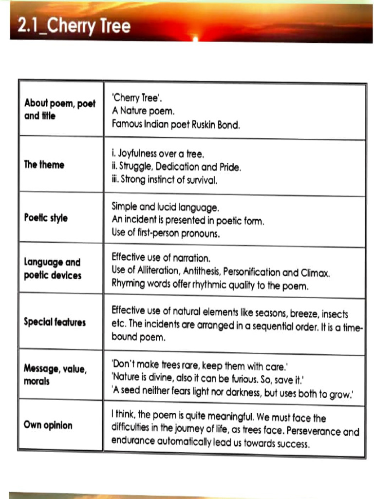 Poem Analysis for 11th English Class | PDF | Poetry | Poetic Devices