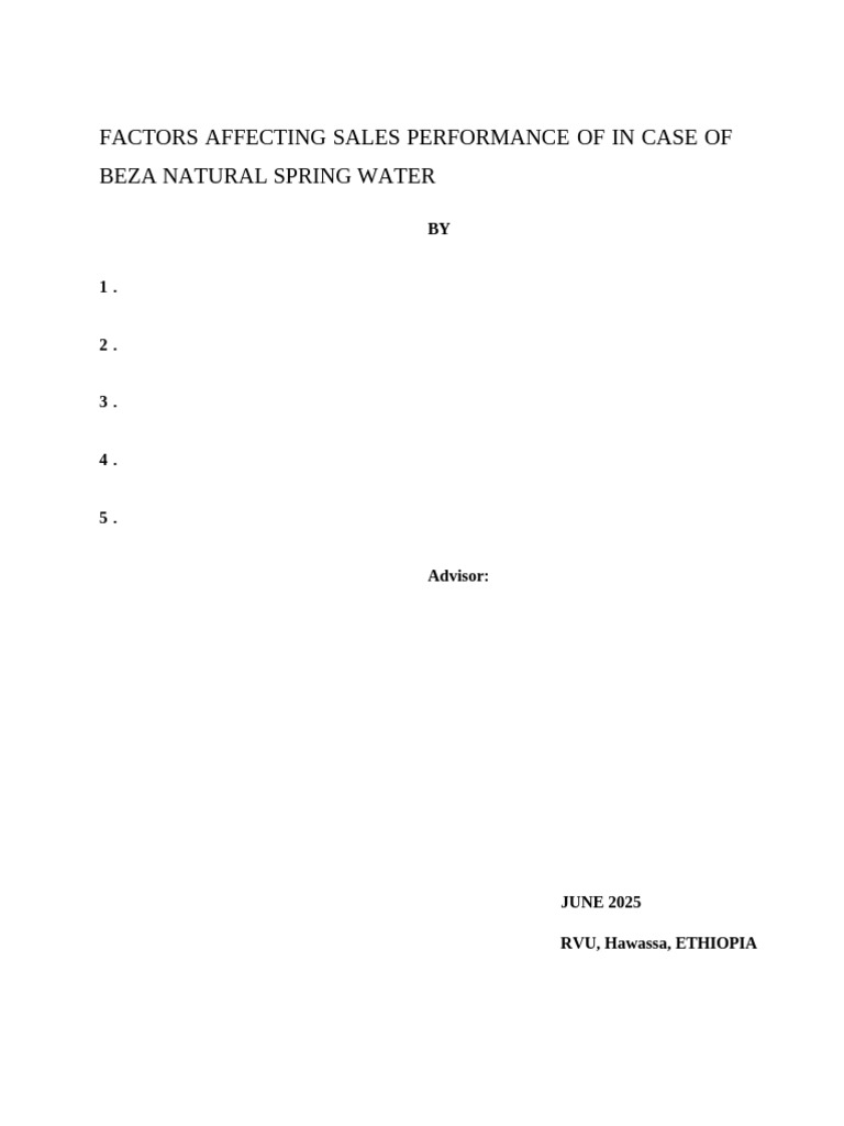 Factor Affecting Sales Performance | PDF | Insurance | Agriculture