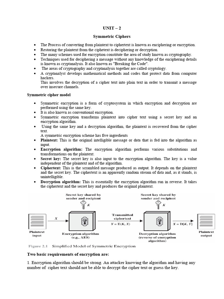 Crptography - Mvj22ec552 Module-2 Notes | PDF | Cryptanalysis ...