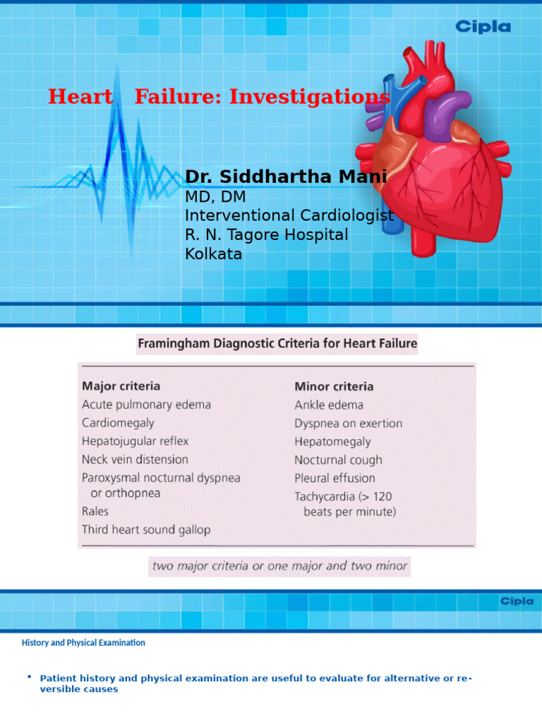 Heart Failure Diagnosis and Investigations | PDF | Heart Failure ...