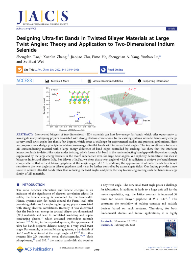 Ultra-flat Bands in Twisted 2D Materials | PDF | Graphene | Electronic ...