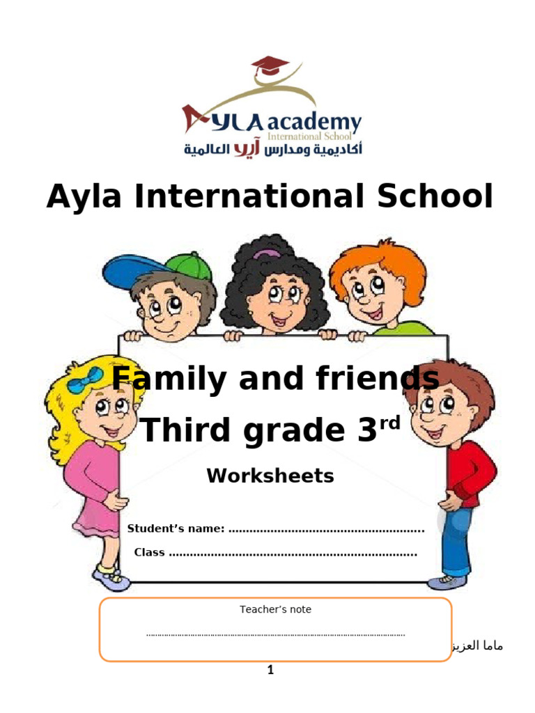 worksheets 3rd grade family and friends - Copy | PDF